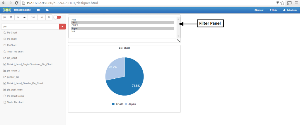Adding A Filter In Dashboard Designer Helical Insight