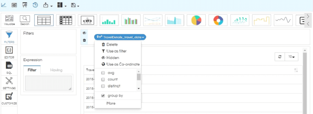 Date Database Function Usage In Helical Insight Application
