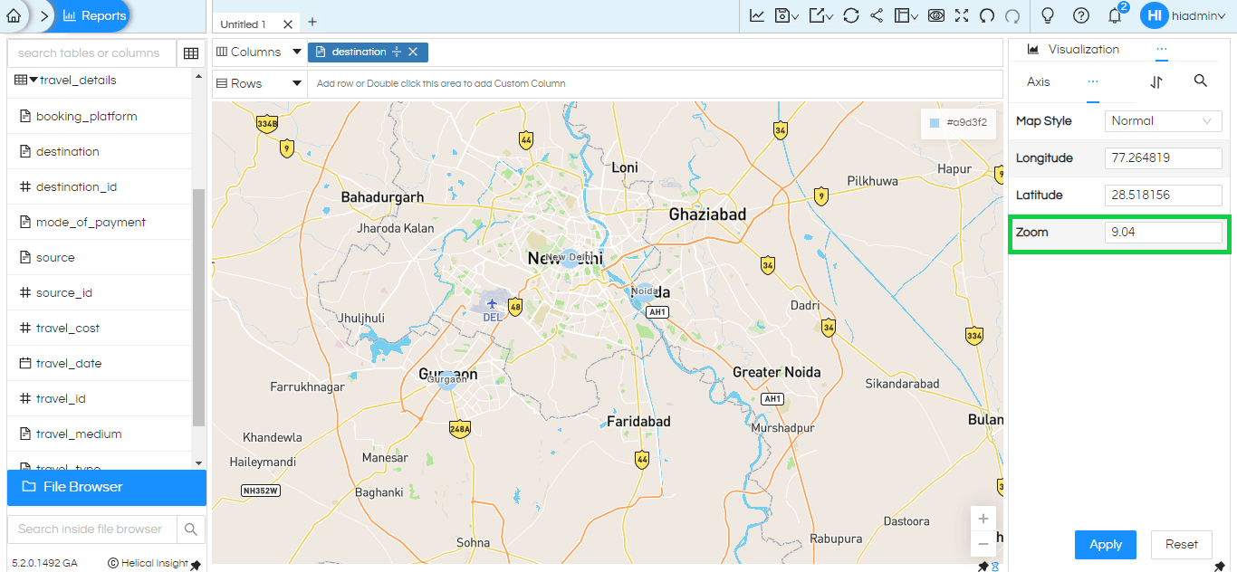 Use of ‘Map’ Property to Customize Map Visualization In Helical Insight ...