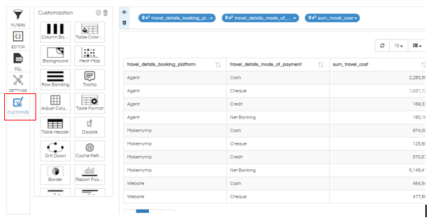 Customizing Format For Tabular Report In Helical Insight Helical Insight